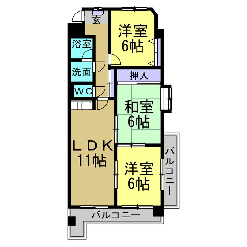スカイガーデン兜山 賃貸マンション 2階 2A 3LDKの物件詳細 | いい部屋ネットの大東建託パートナーズ