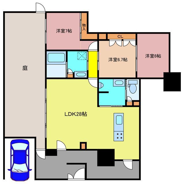 アメニティ石山寺リバープレミア 賃貸マンション 1階 102号室 3LDKの物件詳細 | いい部屋ネットの大東建託パートナーズ