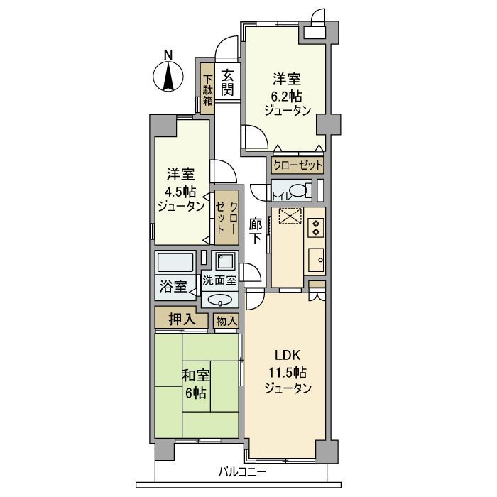 コスモパーク戸田弐番館 賃貸マンション 2階 3LDKの物件詳細 | いい部屋ネットの大東建託パートナーズ